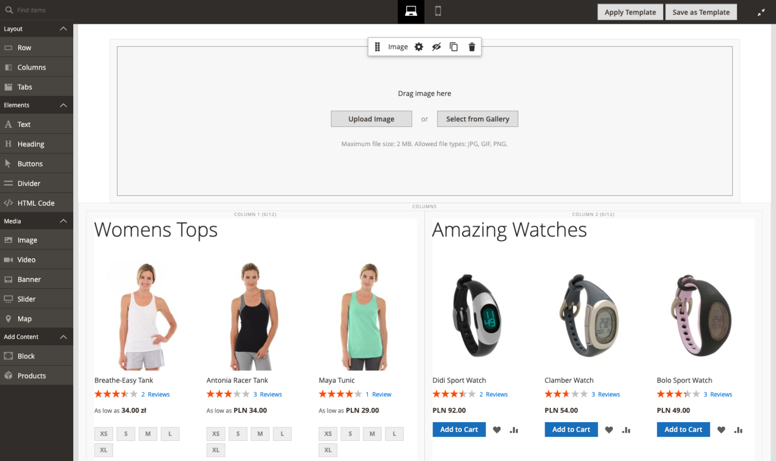 Content Management & Page Builder – Magento Open Source
