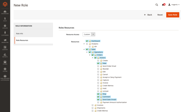 User Roles & Permissions – Magento Open Source